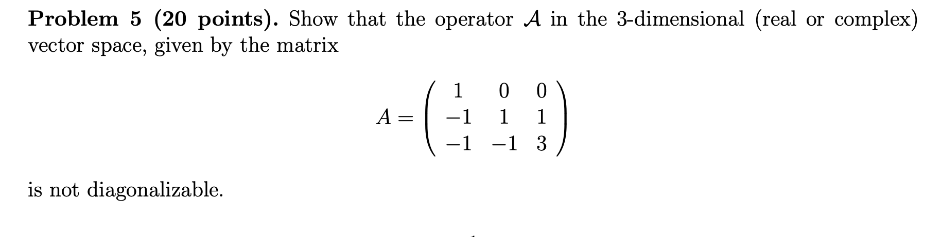 Solved Show that the operator A in the 3-dimensional (real | Chegg.com