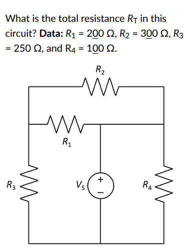 Solved What is the total resistance Rt in this circuit? | Chegg.com