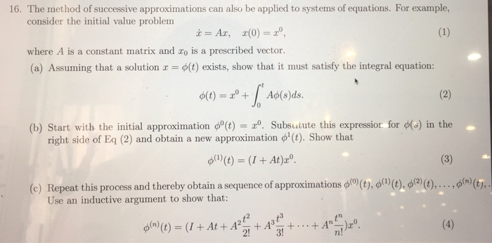 Solved 16. The method of successive approximations can also | Chegg.com