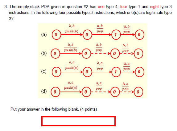 Solved 2. The following empty-stack PDA accepts the language | Chegg.com