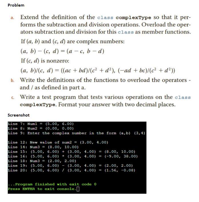 Solved a. Extend the definition of the class complexType so | Chegg.com
