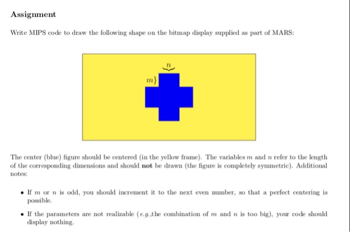 Solved Assignment Write MIPS code to draw the following | Chegg.com