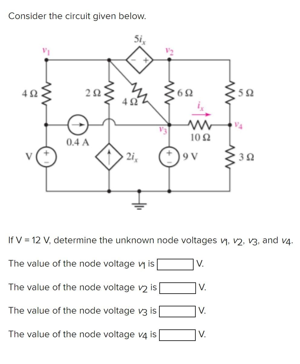Solved Consider the circuit given below. 5i 432 232 62 5 522 | Chegg.com