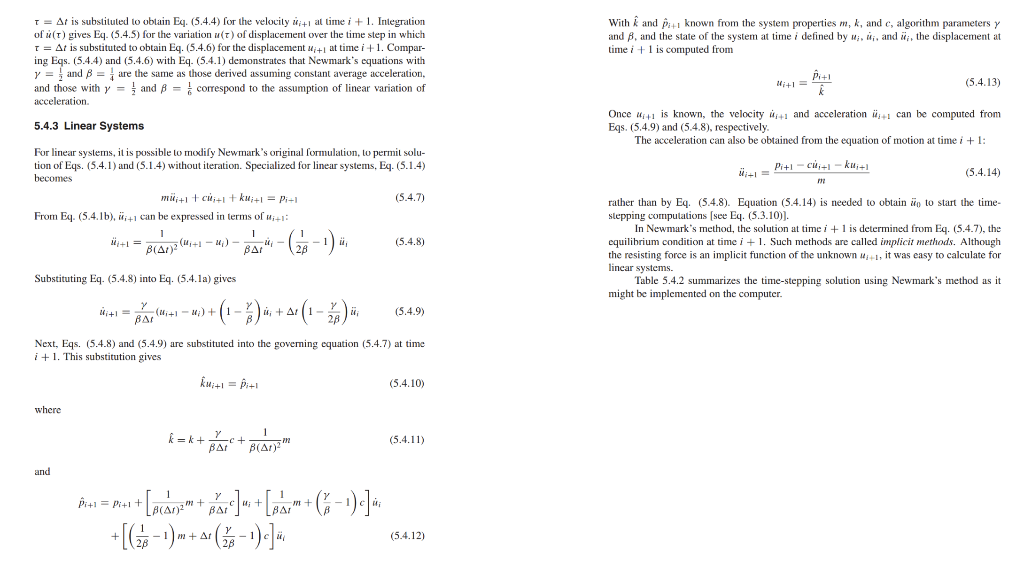 5.1 TIME-STEPPING METHODS For an inelastic system the | Chegg.com