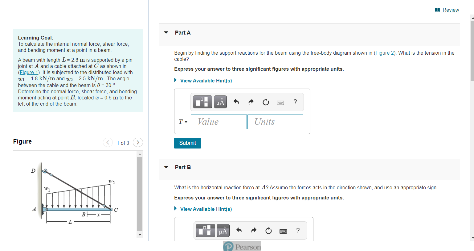 Solved Review Part A Learning Goal: To calculate the | Chegg.com