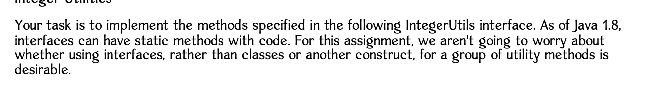 Solved Your task is to implement the methods specified in | Chegg.com