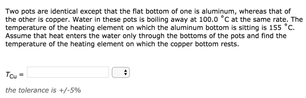 Solved Two pots are identical except that the flat bottom of | Chegg.com