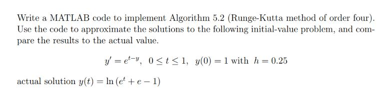 5.6 Multistep Methods ALGORITHM 5.4 Adams | Chegg.com