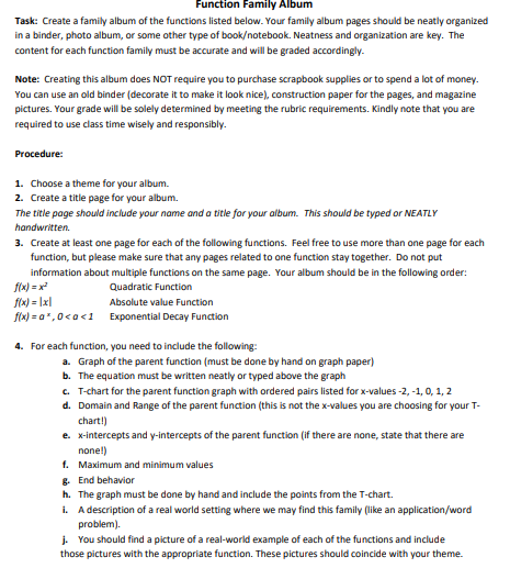 Solved Function Family AlbumTask: Create a family album of | Chegg.com