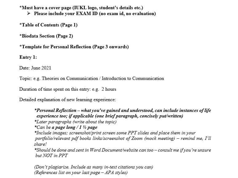 Solved PROJECT - Learning e-Portfolio (LP) Learning | Chegg.com