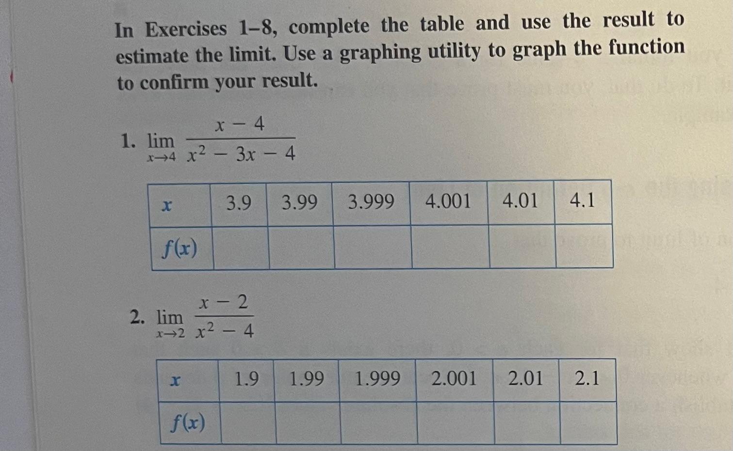 Solved In Exercises 1-8, complete the table and use the | Chegg.com