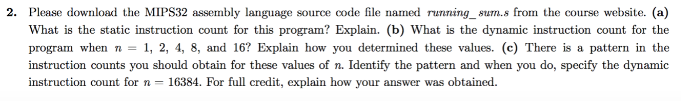 2. Please download the MIPS32 assembly language | Chegg.com
