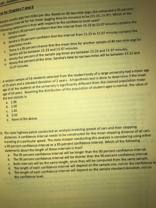 Solved what is P(z s -oa MTH 160-Statistics/ z-0.83)? 26. | Chegg.com
