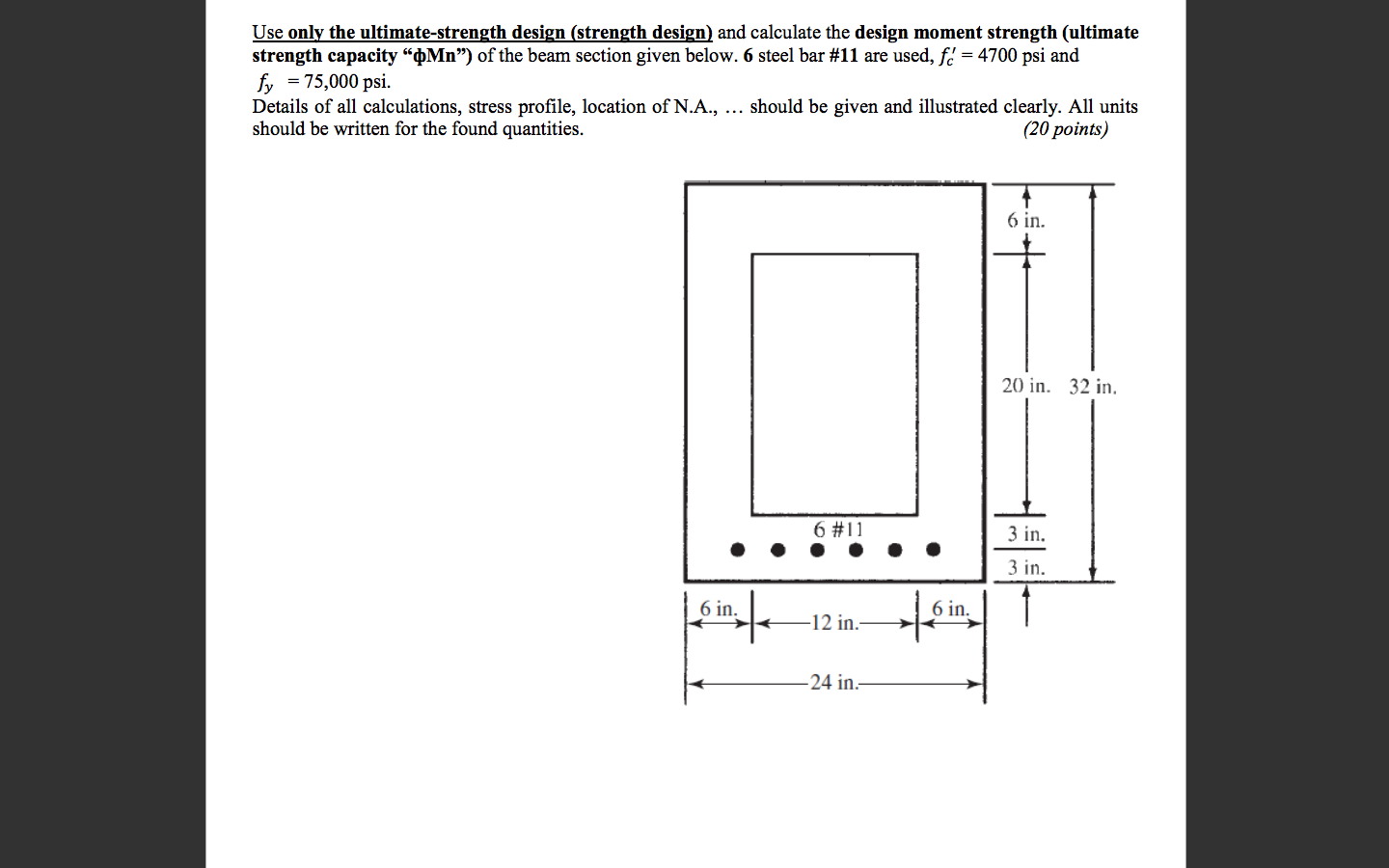 Solved Use only the ultimate-strength design (strength | Chegg.com