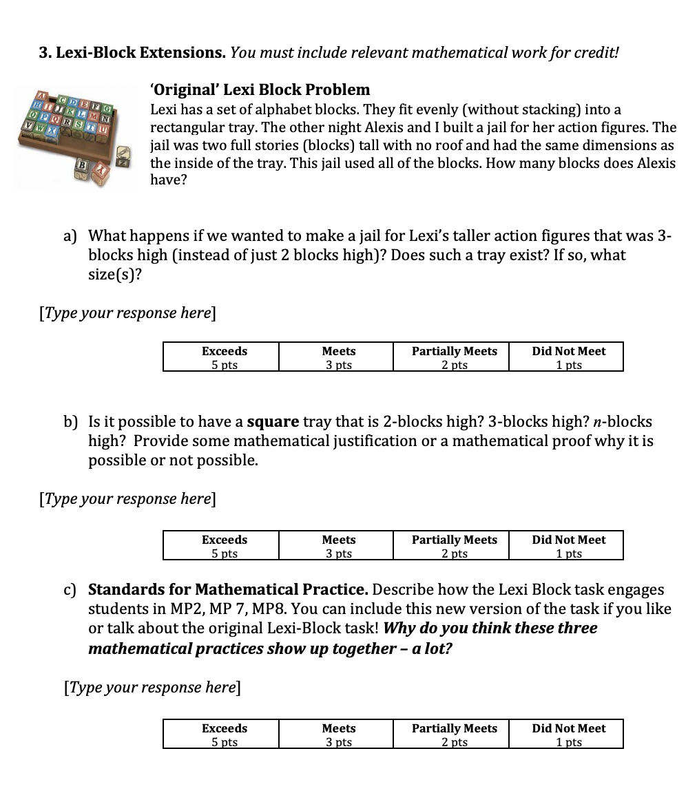 3. Lexi-Block Extensions. You must include relevant | Chegg.com