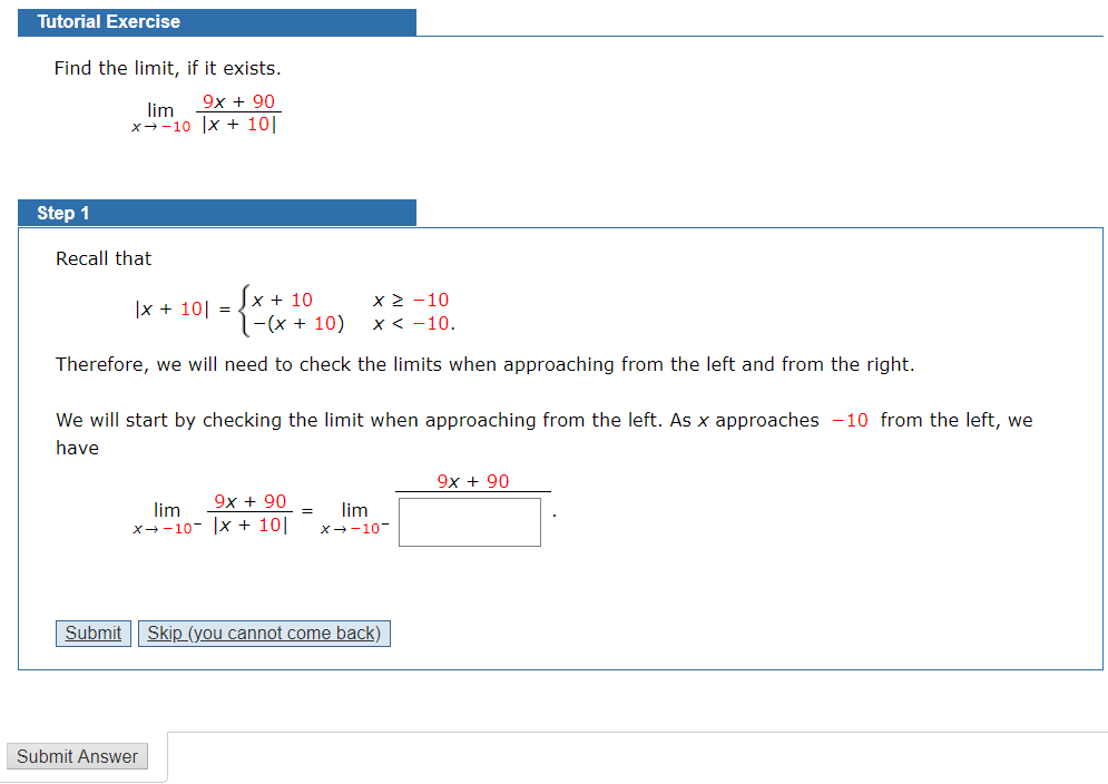 Solved Tutorial Exercise Find The Limit If It Exists Lim Chegg Solved Tutorial Exercise Find The Limit If It Exists Lim Chegg