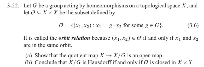 -22. Let G be a group acting by homeomorphisms on a | Chegg.com