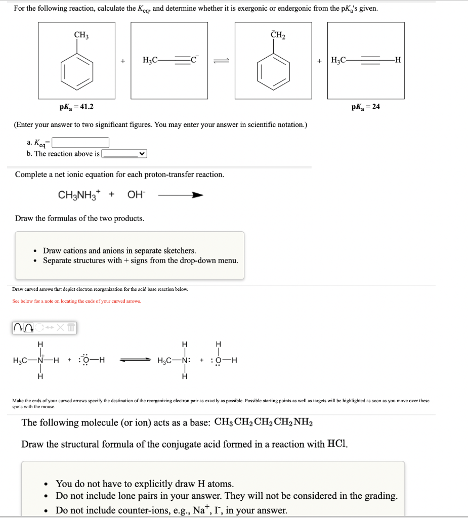 Solved For the following reaction, calculate the Keq, and | Chegg.com