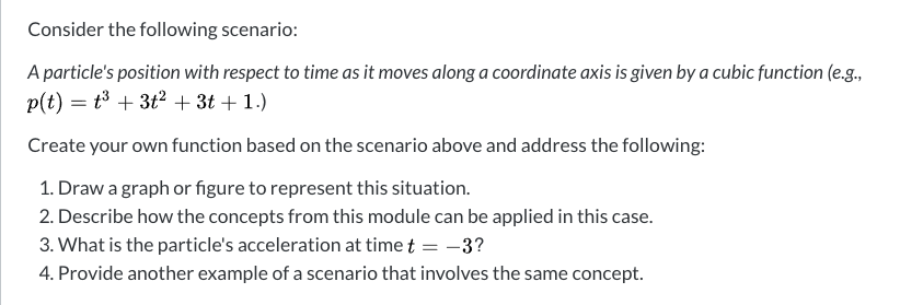 Solved Consider the following scenario: A particle's | Chegg.com
