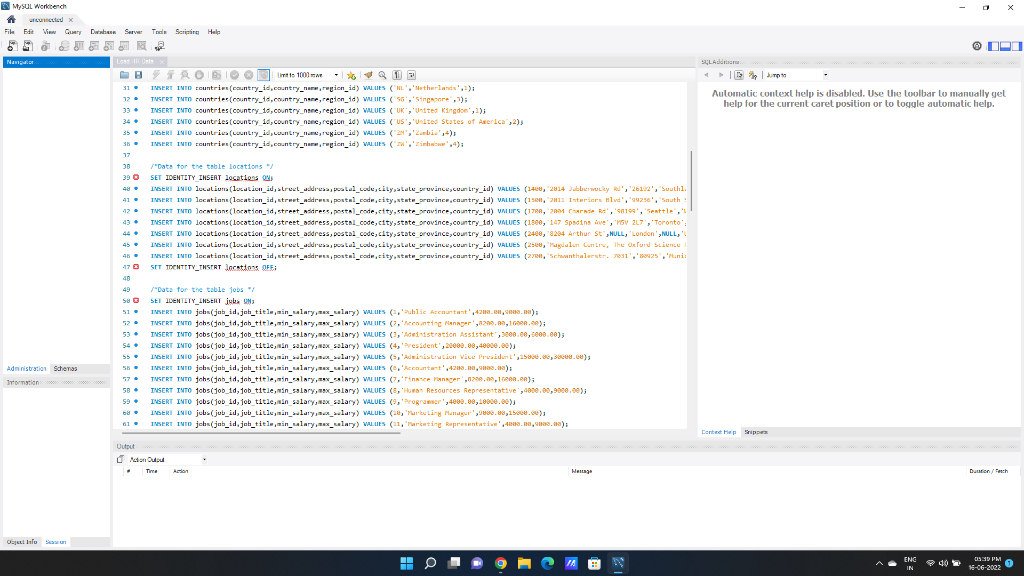 [Solved]: We are going to work with the HR database. Therefo