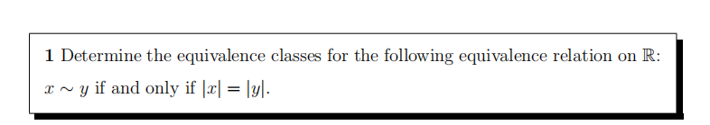 Solved 1 Determine the equivalence classes for the following | Chegg.com