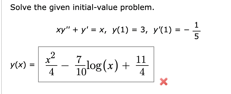 Solved Solve the given initial-value problem. | Chegg.com