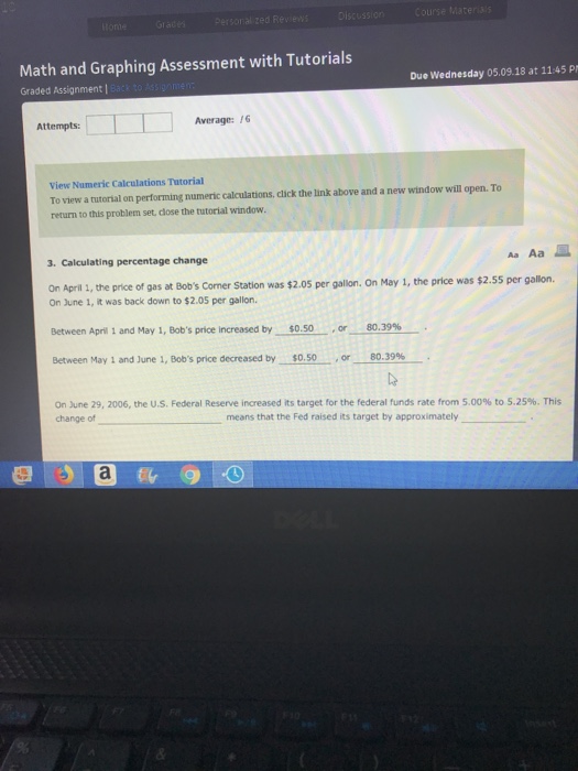 Solved Math and Graphing Assessment with Tutorials Graded | Chegg.com