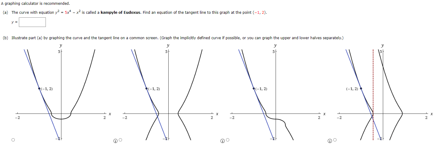 Solved y2=5x4−x2 | Chegg.com