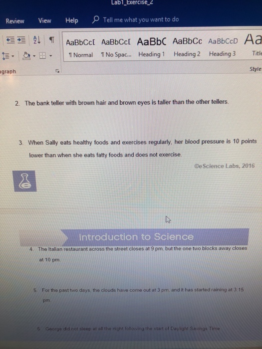 Solved Introduction to Science EXERCISE 2: TESTABLE | Chegg.com