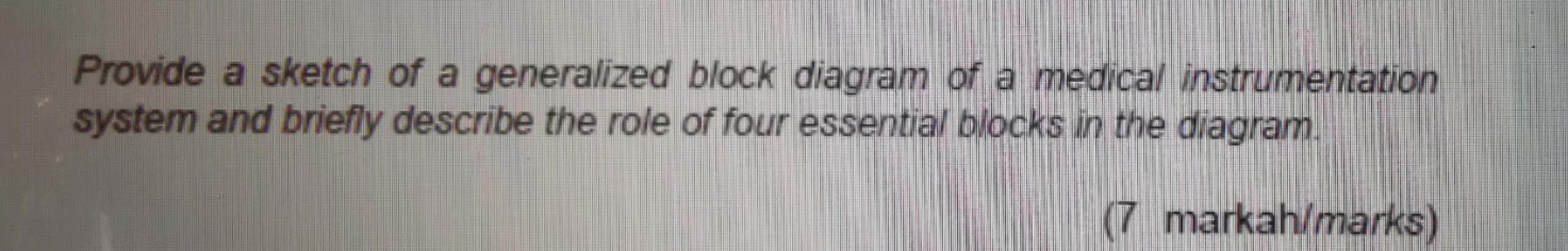Solved Provide a sketch of a generalized block diagram of a | Chegg.com