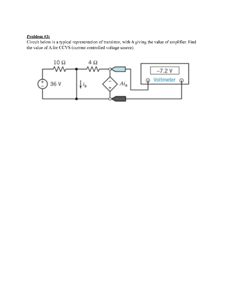 Solved Problem #3: Circuit below is a typical representation | Chegg.com