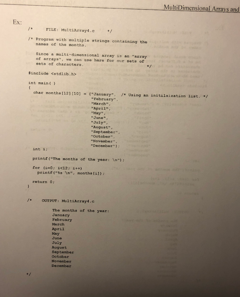 Solved Exercise #20 : # Modify the MultiArray.c | Chegg.com
