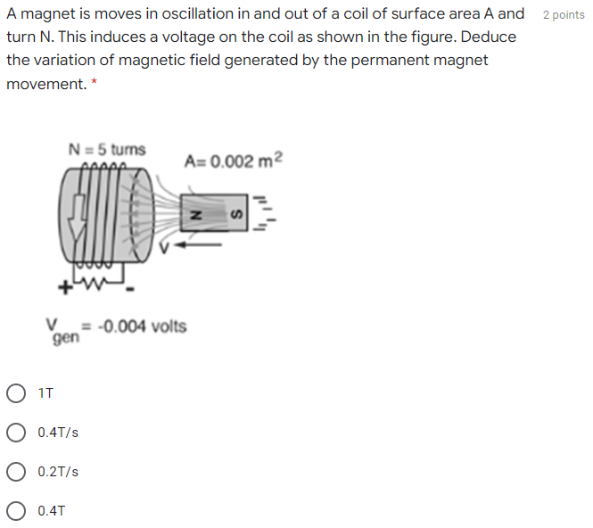 Solved A magnet is moves in oscillation in and out of a coil | Chegg.com