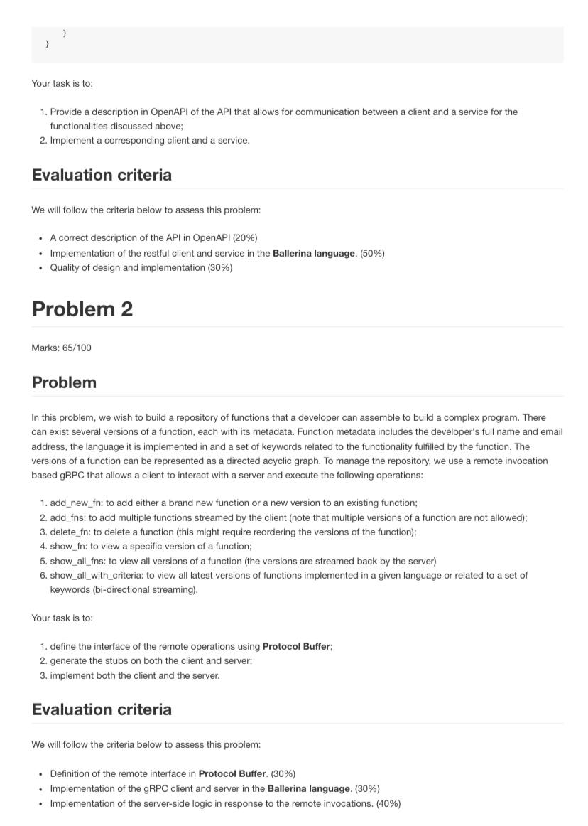 Assignment Course Title: Distributed Systems and | Chegg.com