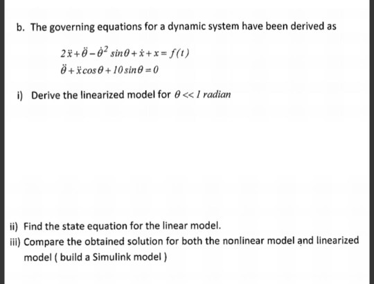 Solved b. The governing equations for a dynamic system have | Chegg.com