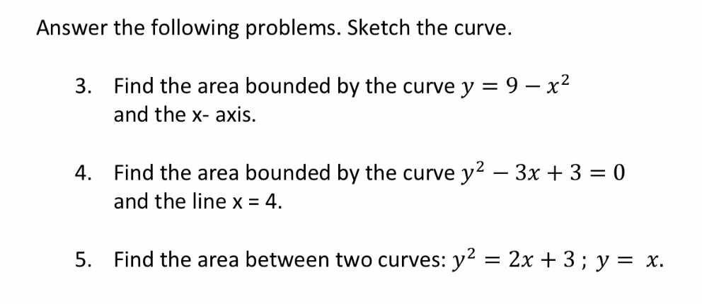 Solved Answer the following problems. Sketch the curve. 3. | Chegg.com