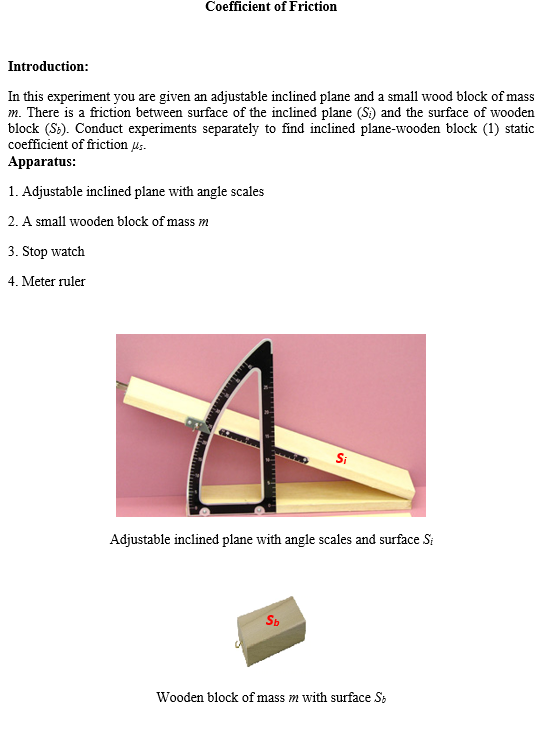 Solved Coefficient of Friction Introduction: In this | Chegg.com