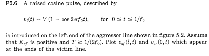 Solved A raised cosine pulse, described by vi(t) = V (1 - | Chegg.com