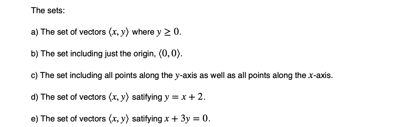 Solved 2. Each set below is a subset of R2. For each set, do | Chegg.com