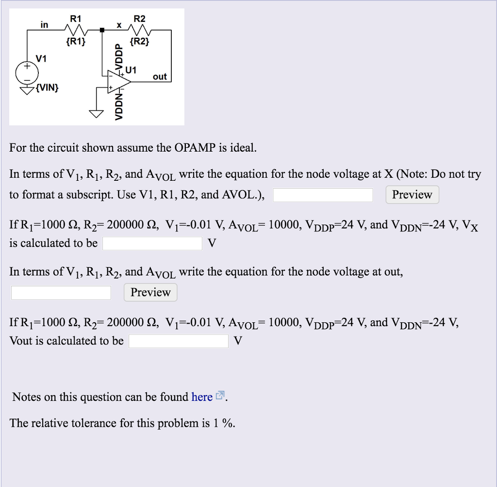 Solved R1 R2 in (R11 V1 out (VIN) For the circuit shown | Chegg.com