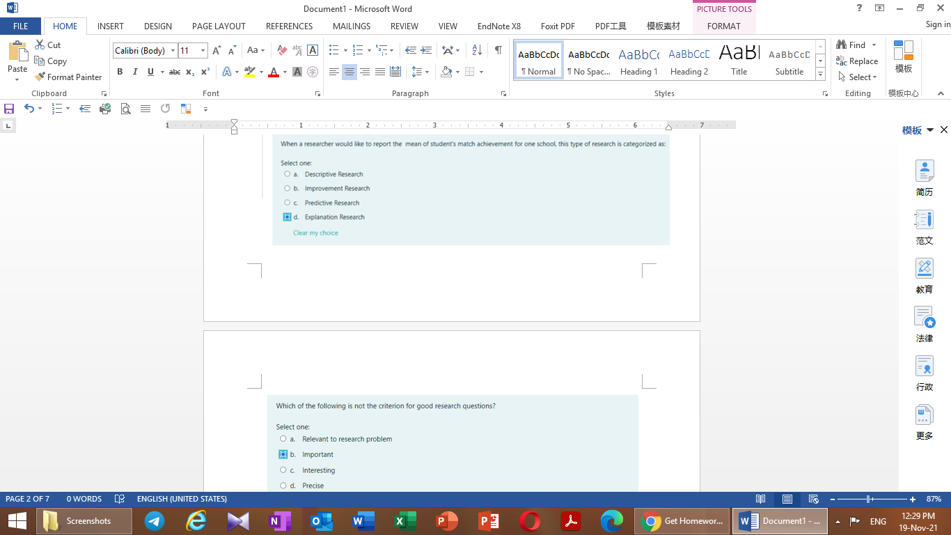 Solved WT ] Document1 - Microsoft Word PICTURE TOOLS ? 2 | Chegg.com