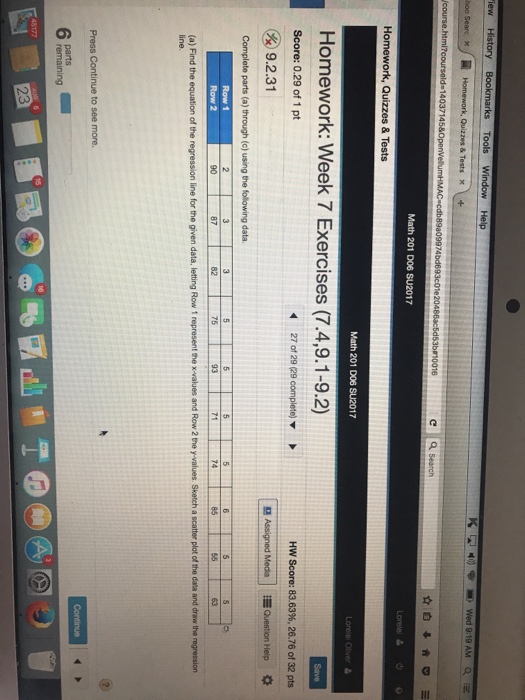 Solved Construct a scatter plot of the data and draw the | Chegg.com
