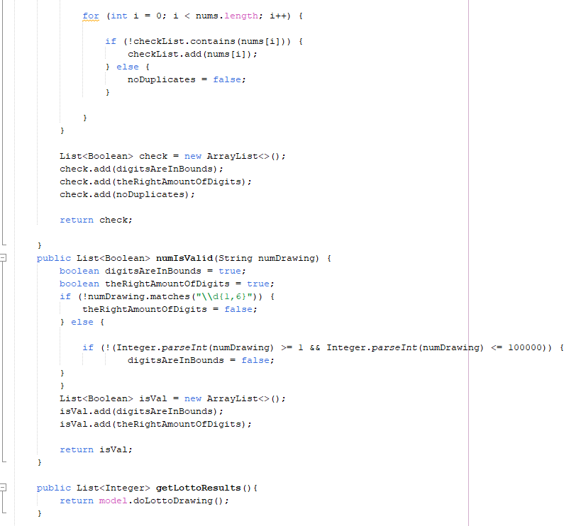 I have code for a lotto system in which I can't have | Chegg.com