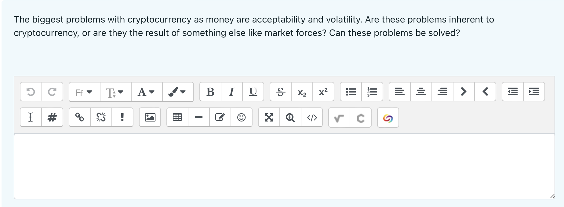 Solved The biggest problems with cryptocurrency as money are | Chegg.com