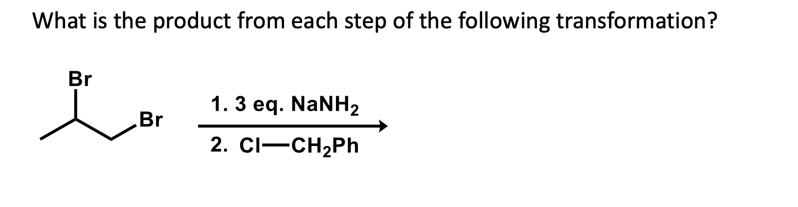 Solved What is the product from each step of the following | Chegg.com