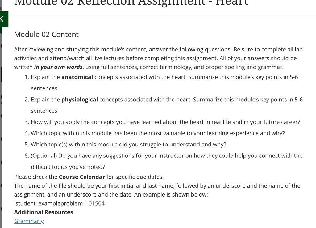 Solved Module 02 Content After reviewing and studying this | Chegg.com