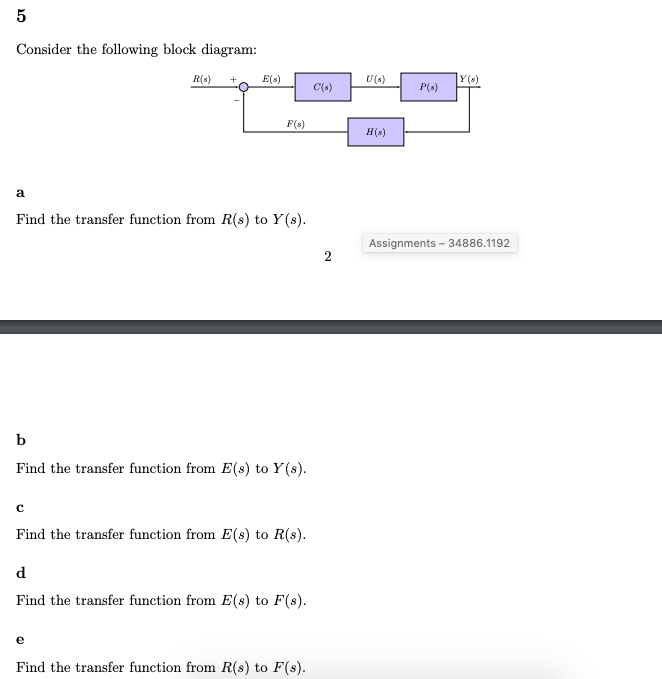 Solved Consider the following block diagram: R(s) E(s U(s) | Chegg.com