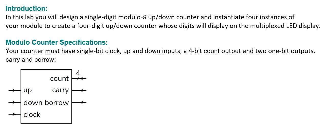 Provide modulo-9 counter Verilog code for two | Chegg.com
