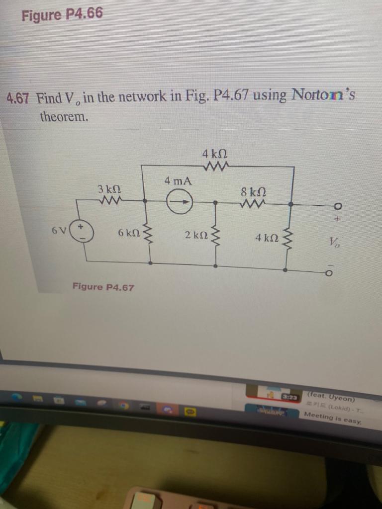Solved 4.67 Find Vo in the network in Fig. P4.67 using | Chegg.com