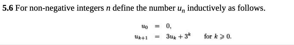Solved 5.6 For non-negative integers n define the number un | Chegg.com